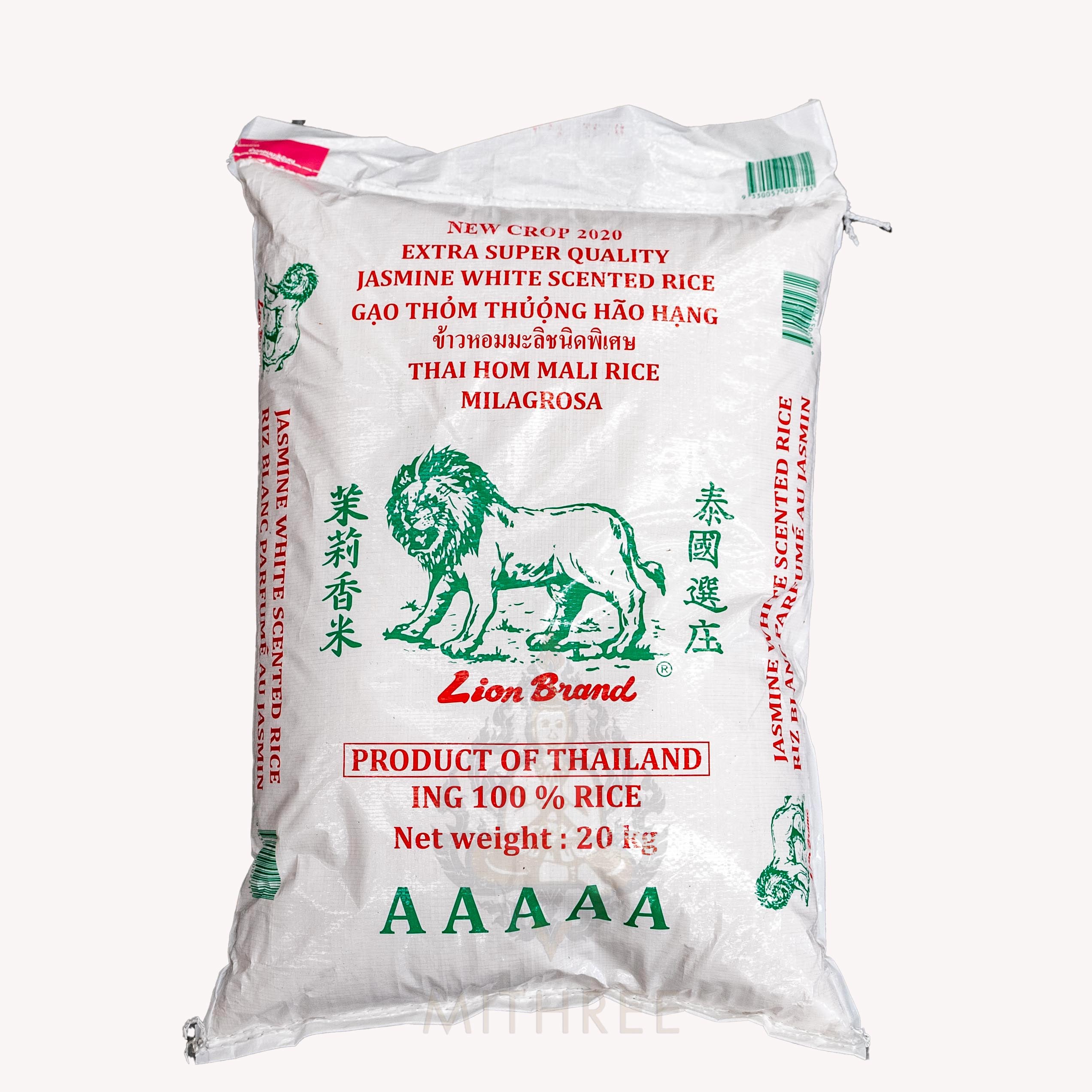 LION JASMINE RICE 20KG - MITHREE