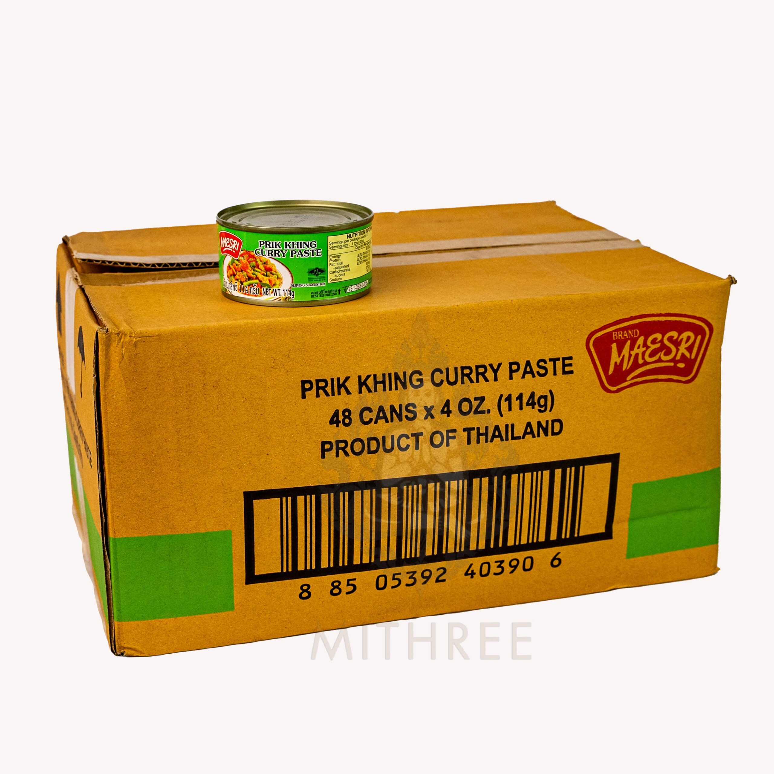 MAESRI PRIK KHING CURRY PASTE 48 X 114G - MITHREE