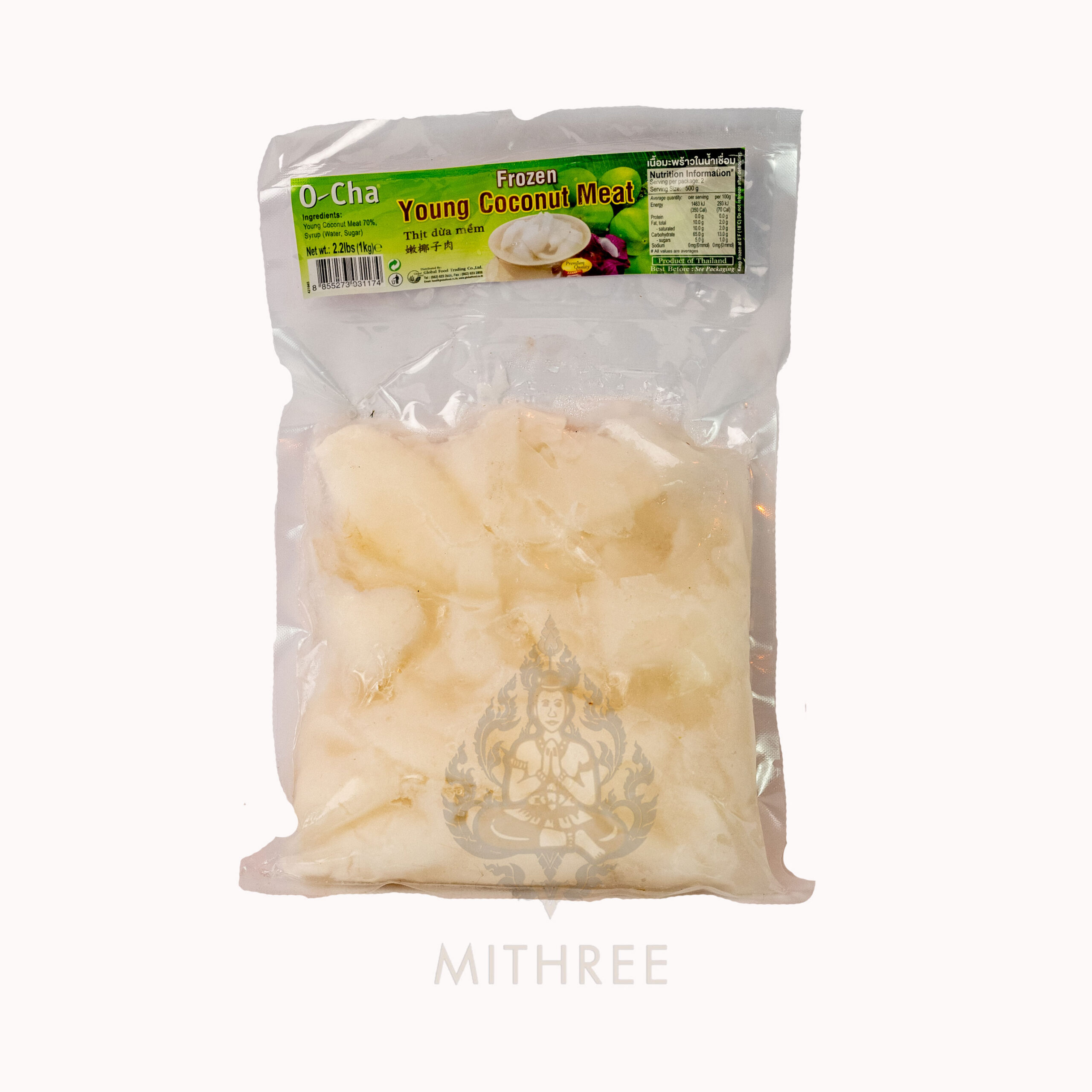 YOUNG COCONUT MEAT CHUNK [OCHA] [FRZ] 1KG/12 - MITHREE