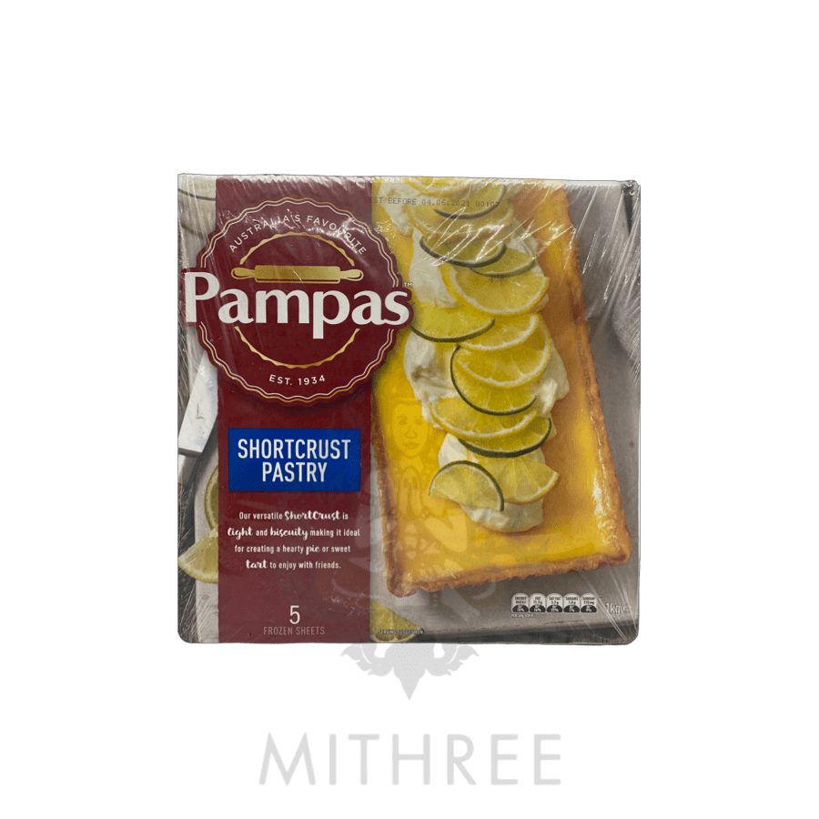 PAMPAS SHORTCRUST PASTRY [FRZ] 12 X 1KG - MITHREE