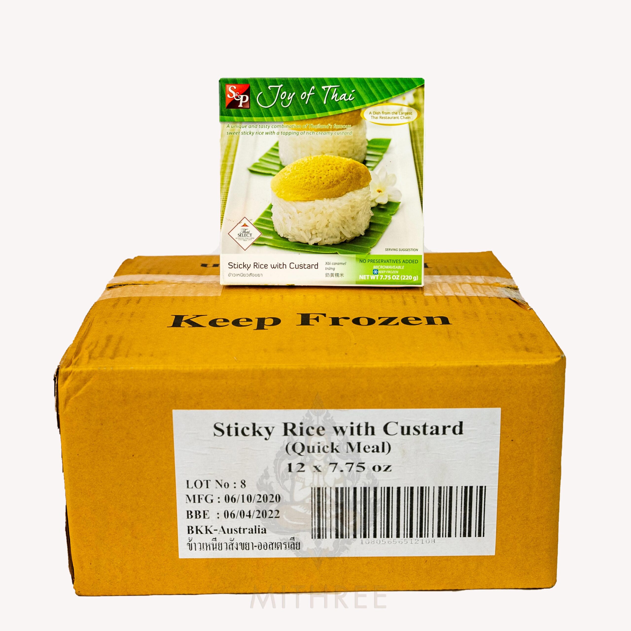 S&P STICKY RICE WITH CUSTARD [FRZ] 220G/12 - MITHREE
