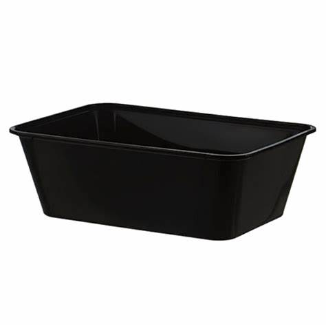TLT [1000] [BLACK] RECTANGLE CONTAINER 500PCS - MITHREE