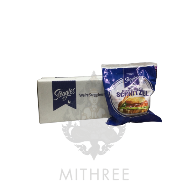 STEGGLES CHICKEN BREAST SCHNITZEL [FRZ] 6 X 1KG - MITHREE
