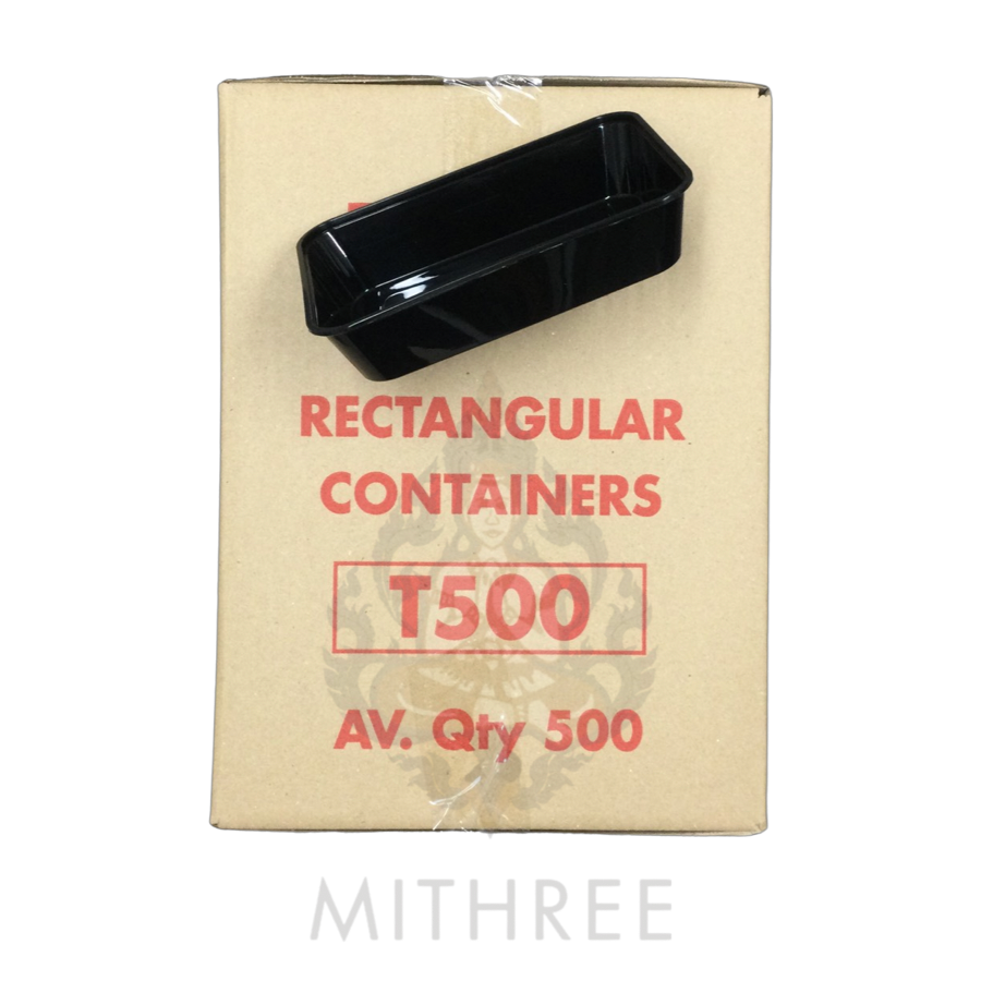 TLT [500] [BLACK] RECTANGLE CONTAINER 500PCS - MITHREE